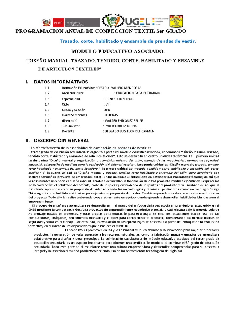 Programacion Anual 3ro 2022 | PDF | Iniciativa empresarial | Evaluación