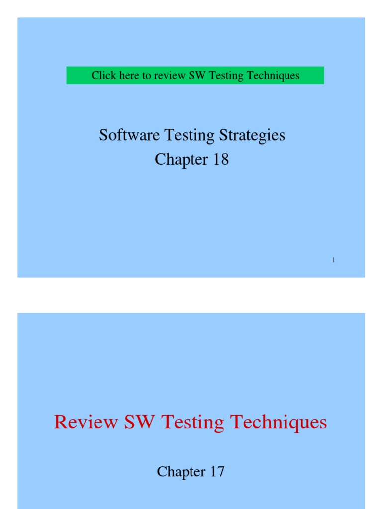 Class9 SW Testing Strategies | PDF | Software Testing | Top Down And ...