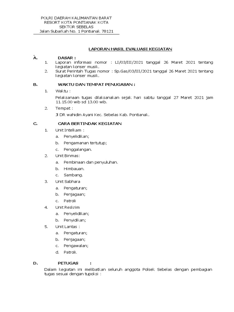 Laporan Kegiatan Evaluasi 3 | PDF