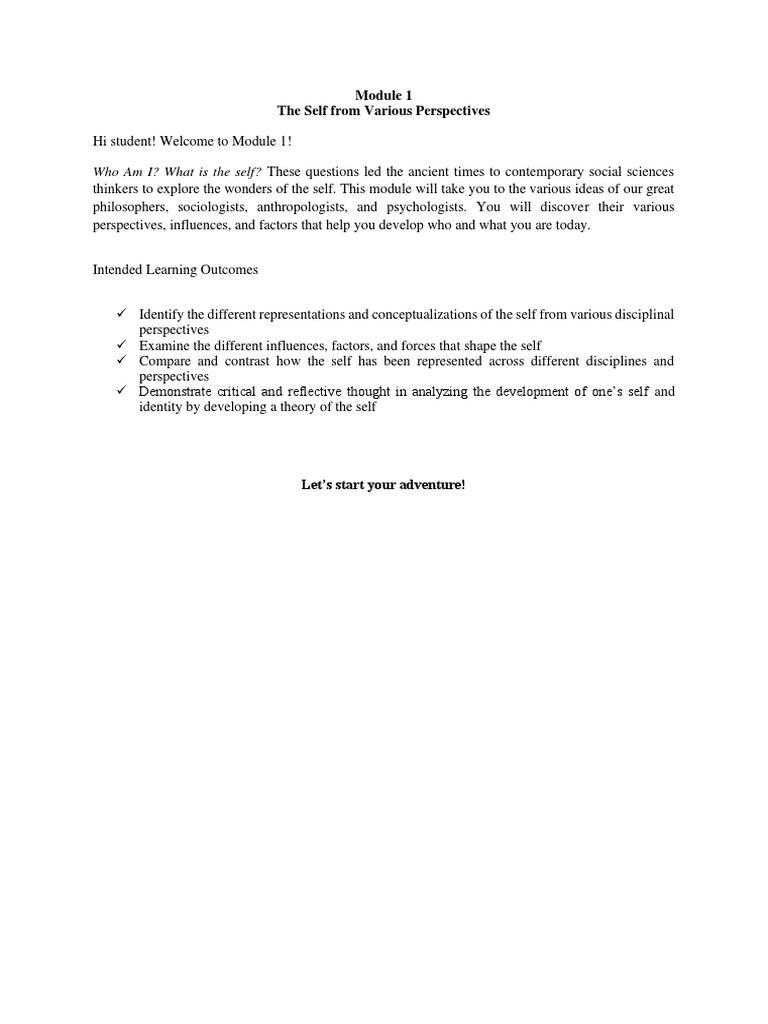 Lesson 1 The Philosophical Self | PDF | Soul | Philosophy Of Self