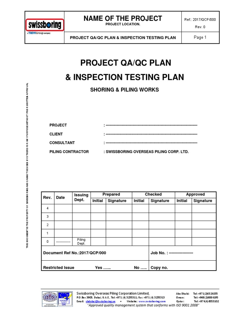 Typical QAQC Plan | PDF | Quality Assurance | Quality Management System