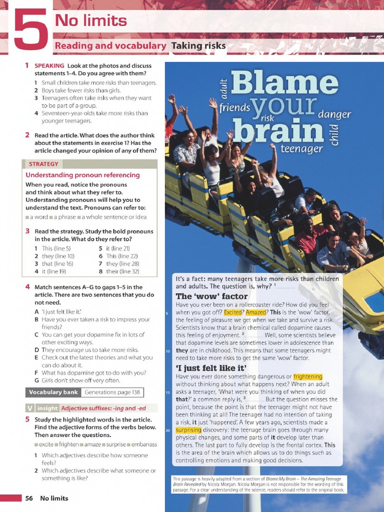 INSIGHT Pre-Intermediate Student's Book-57-64 | PDF | Adolescence | Adjective