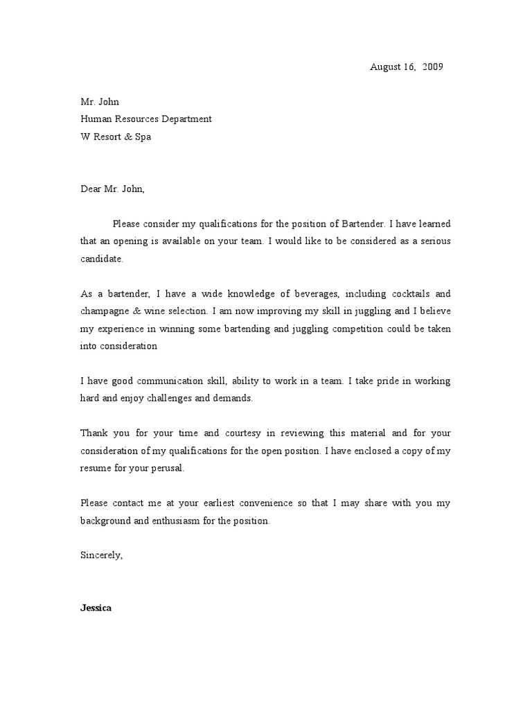 Applcation Letter | PDF