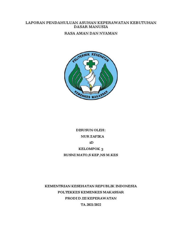 Laporan Pendahuluan Asuhan Keperawatan Kebutuhan Dasar Manusia | PDF