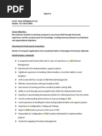 SAP EWM Sample Resume 1 | PDF | Warehouse | Sap Se