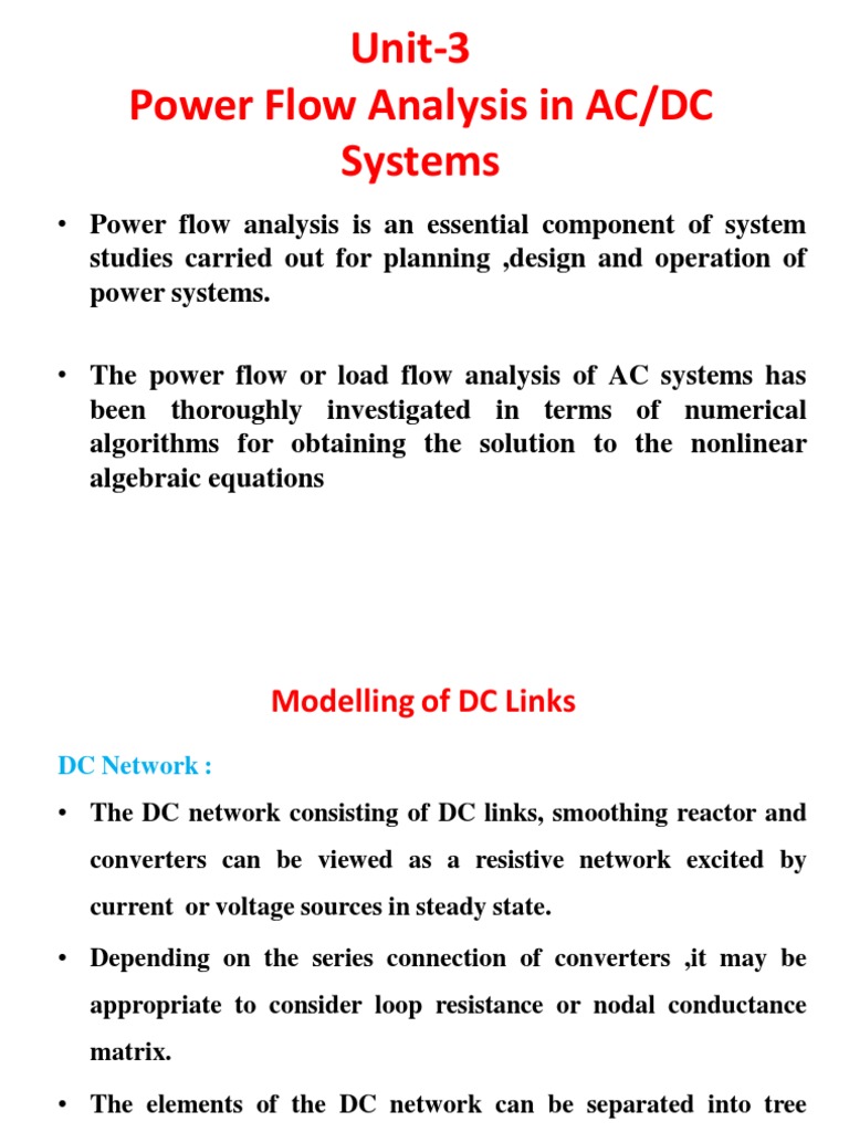Unit-3-Power Flow Analysis in AC DC Systems | PDF | Electricity ...