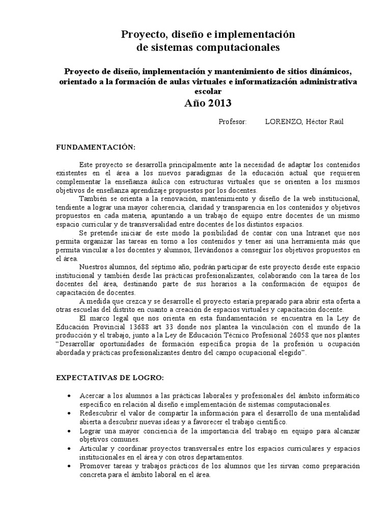 Dise O E Implementaci N De Sistemas Computacionales Pdf Método De