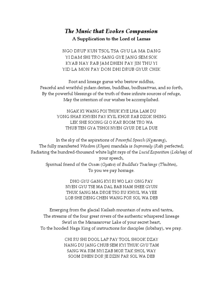 Chogye Trichen Rinpoche Prayer HHST | Download Free PDF | Vajrayana ...