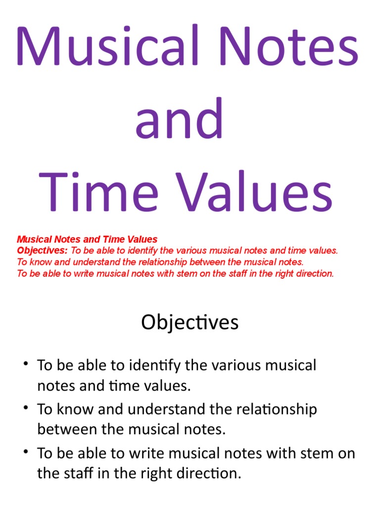 Musical Notes and Time Value | PDF | Elements Of Music | Music Theory