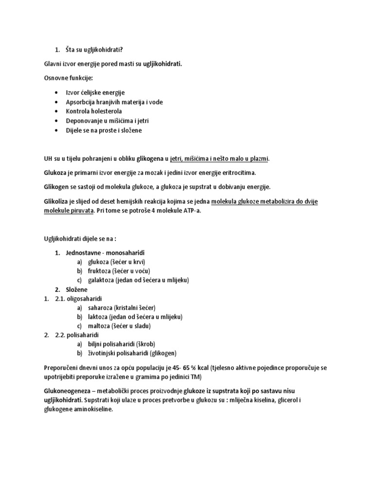 10 Pitanja Za Prehranu | PDF