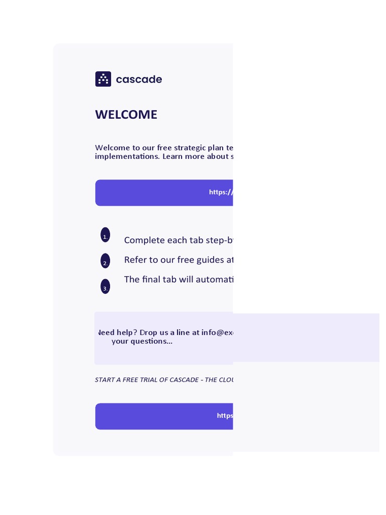 Free Cascade Strategic Plan Template | PDF | Performance Indicator ...