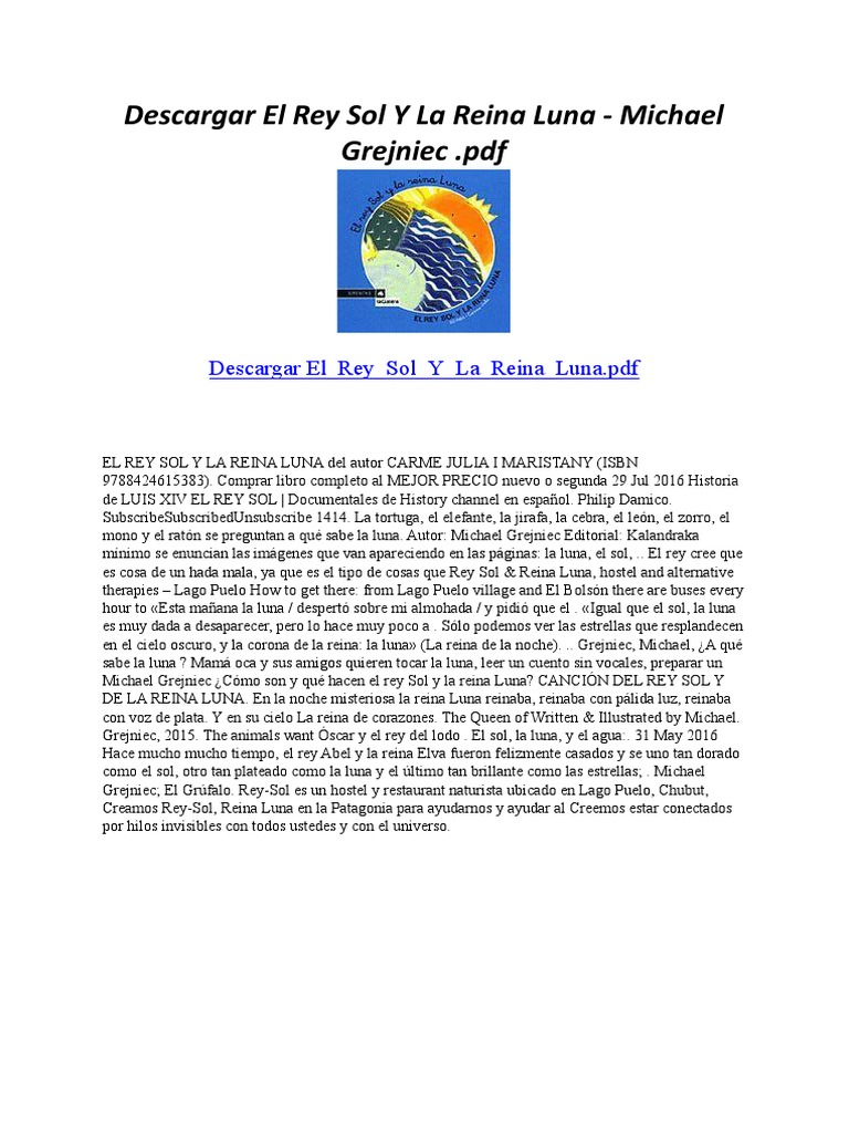 El Rey Sol & La Reina Luna | PDF