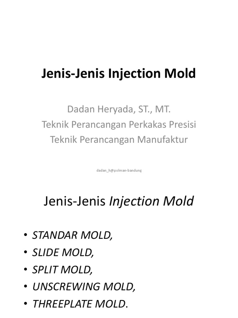 Jenis Mold | PDF | Mechanical Engineering | Manufactured Goods