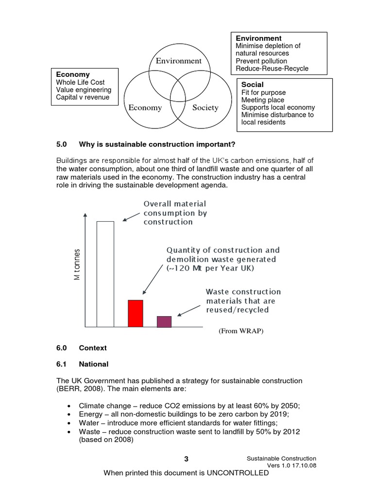 Sustainable Construction - 2 | PDF | Waste | Sustainability