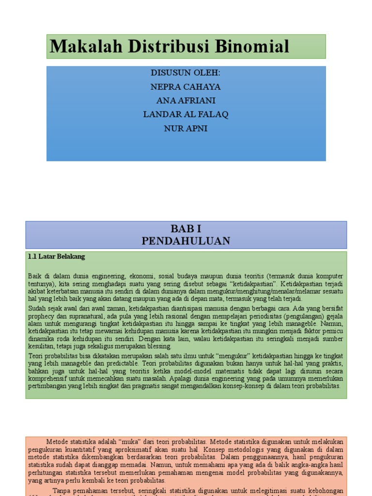 Makalah Distribusi Binomial | PDF