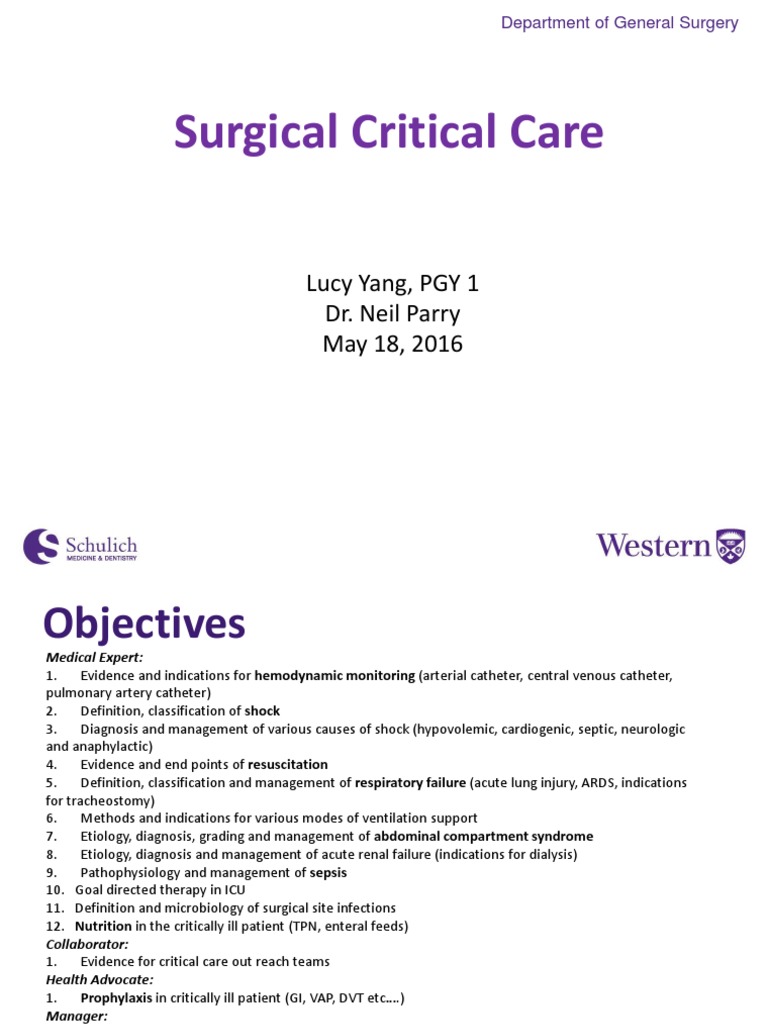 Surgical Critical Care Review | PDF | Sepsis | Shock (Circulatory)
