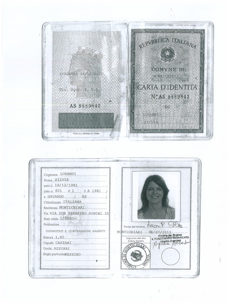 Carta Identita Lorandi Silvia | PDF
