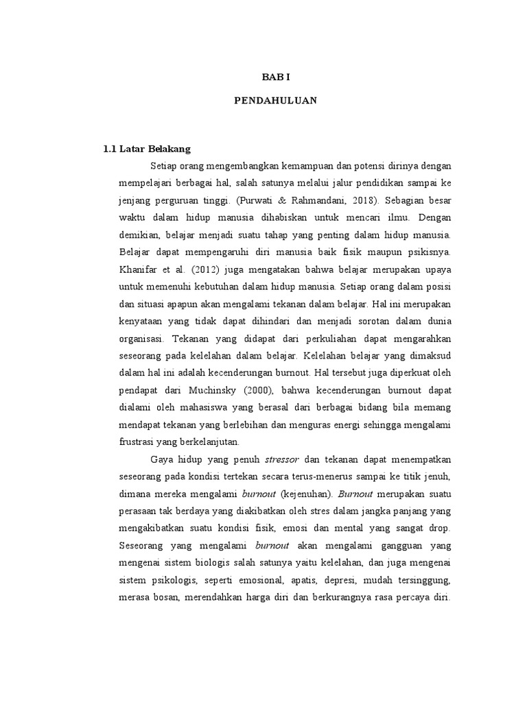 Proposal Burnout 1 | PDF