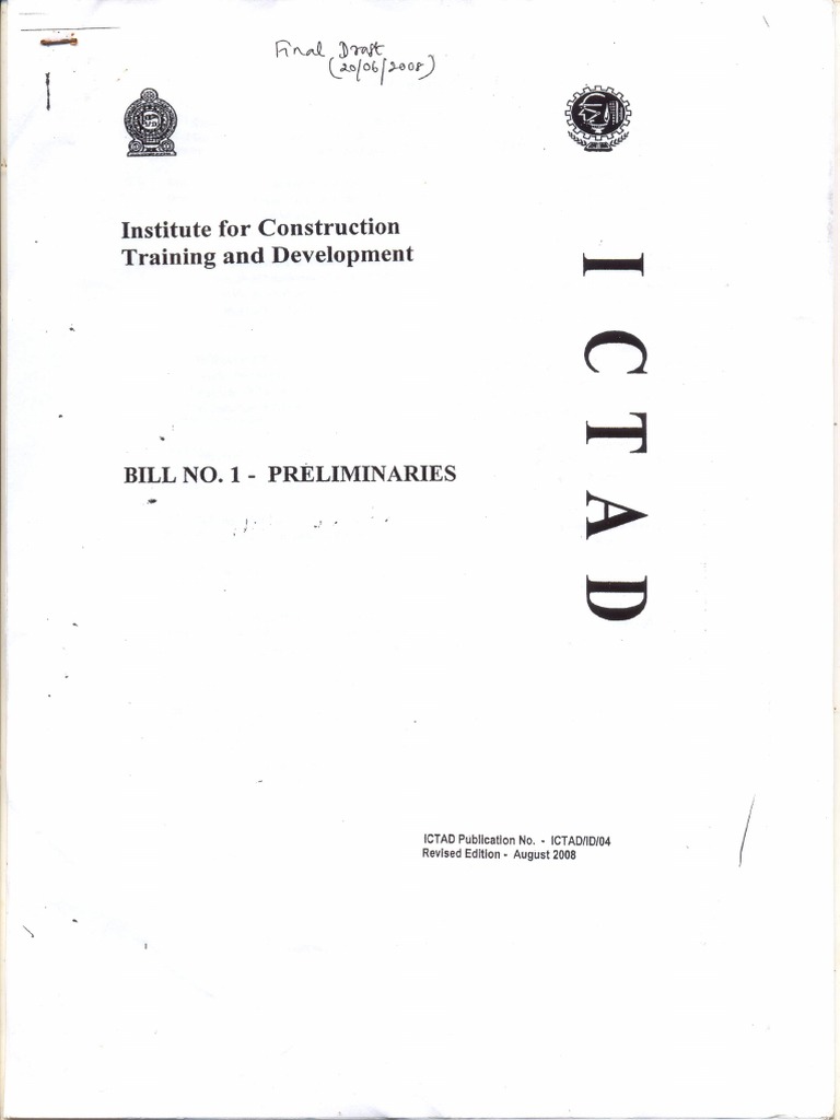 ICTAD Preliminaries | PDF