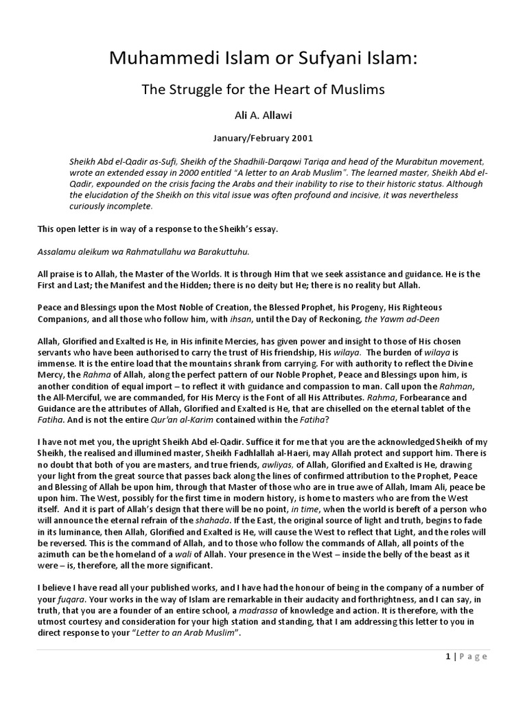 Muhammedi Islam or Sufyani Islam - The Struggle For The Heart of ...