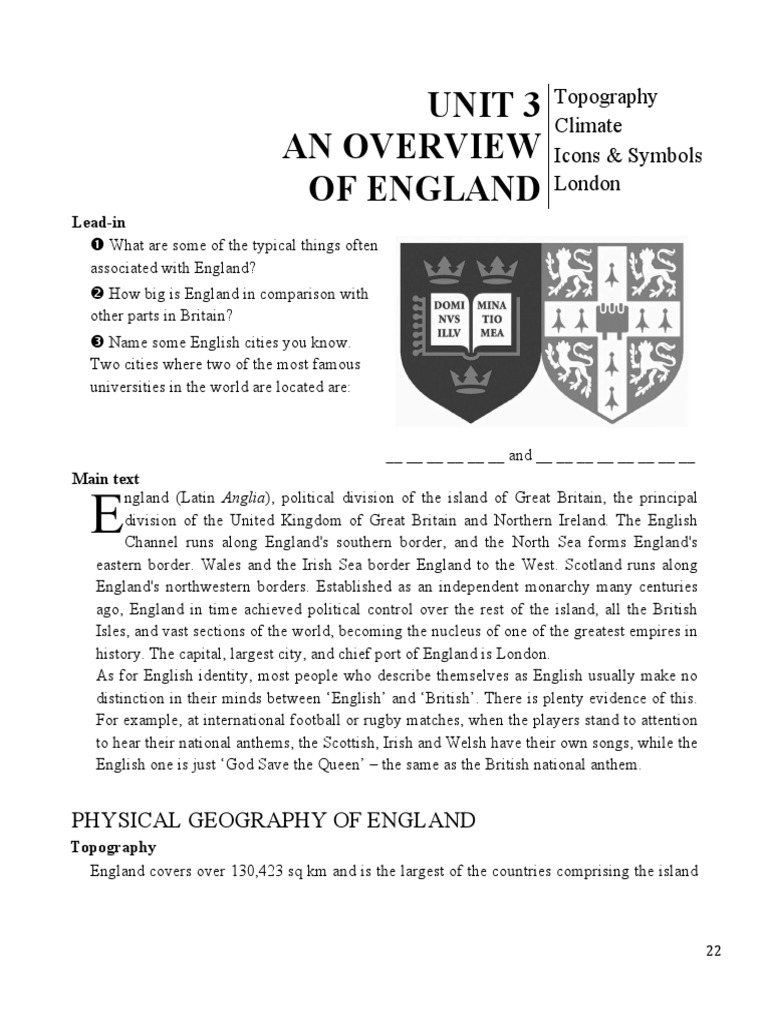 General Geography - An Overview of England | PDF | England | Stonehenge