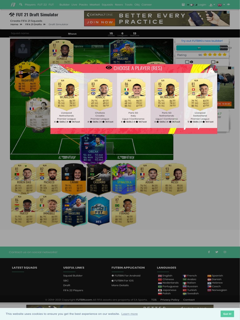 FIFA 21 Draft Simulator FUTBIN | PDF