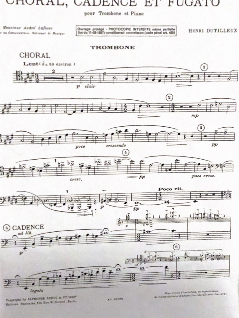 Choral Cadence Et Fugato | PDF