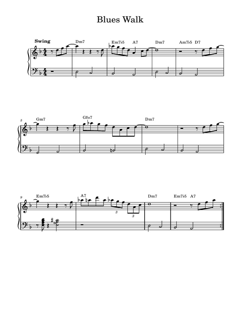 Blues_Walk (Jazz Piano) | PDF
