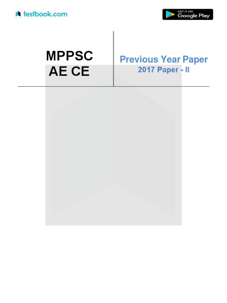 MPPSC AE CE 2017 Official Paper - II | PDF | Beam (Structure) | Truss
