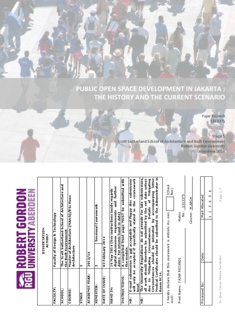Public Open Space Development in Jakarta | PDF | Thesis | City