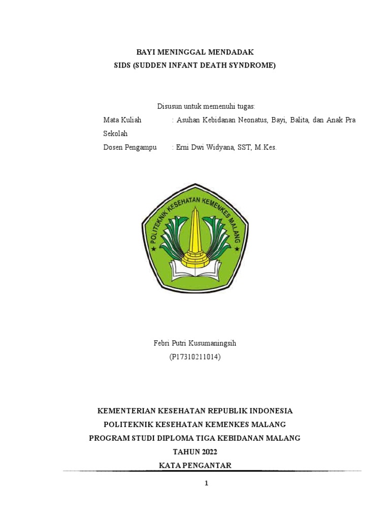 2a - 014 - Febri Putri K. - Bayi Meninggal Mendadak | PDF