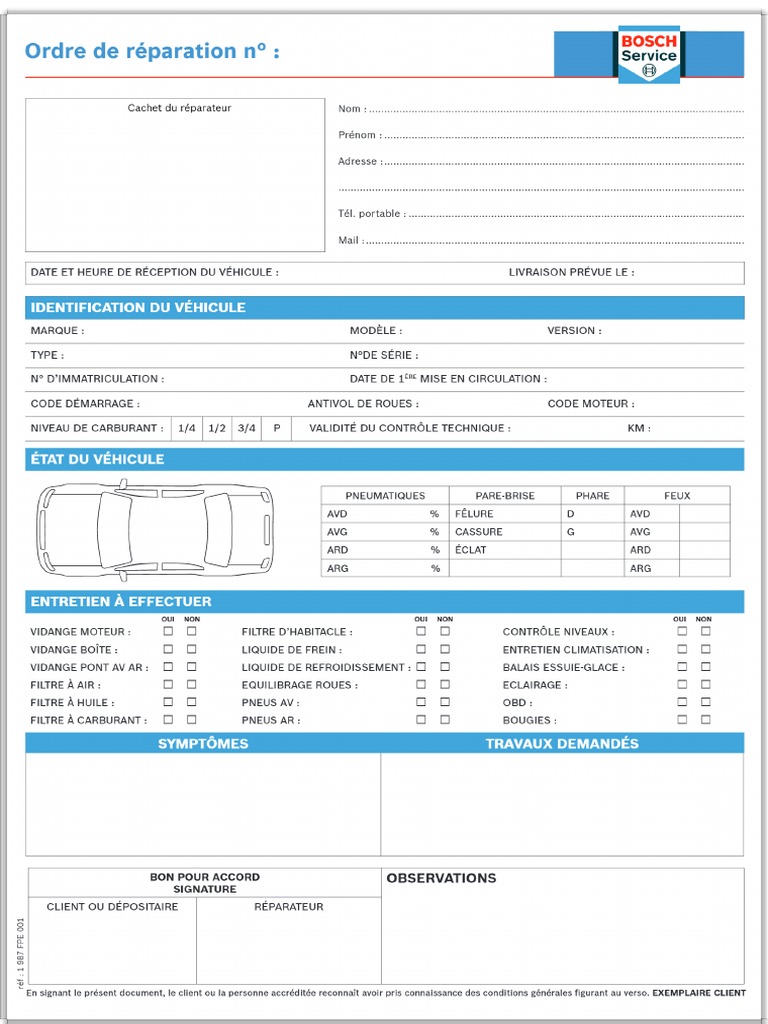 Ordre de Réparation N - PDF | PDF