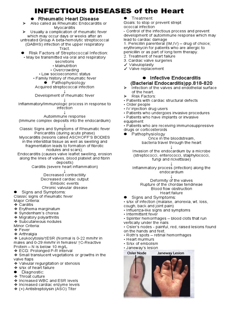 Endocarditis and Heart Infection Overview | PDF | Heart | Heart Failure