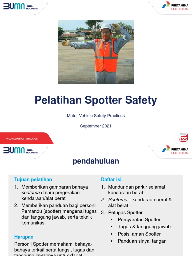 MVSP - Pelatihan Spotter Safety | PDF
