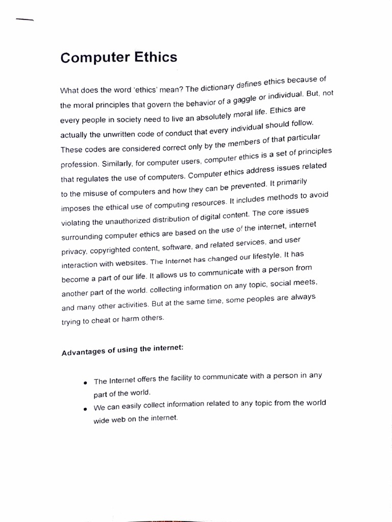 Computer Ethics | PDF | Malware | Internet