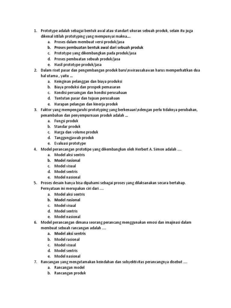 Latihan Soal Pkwu Kelas Xi Semester 2 | PDF