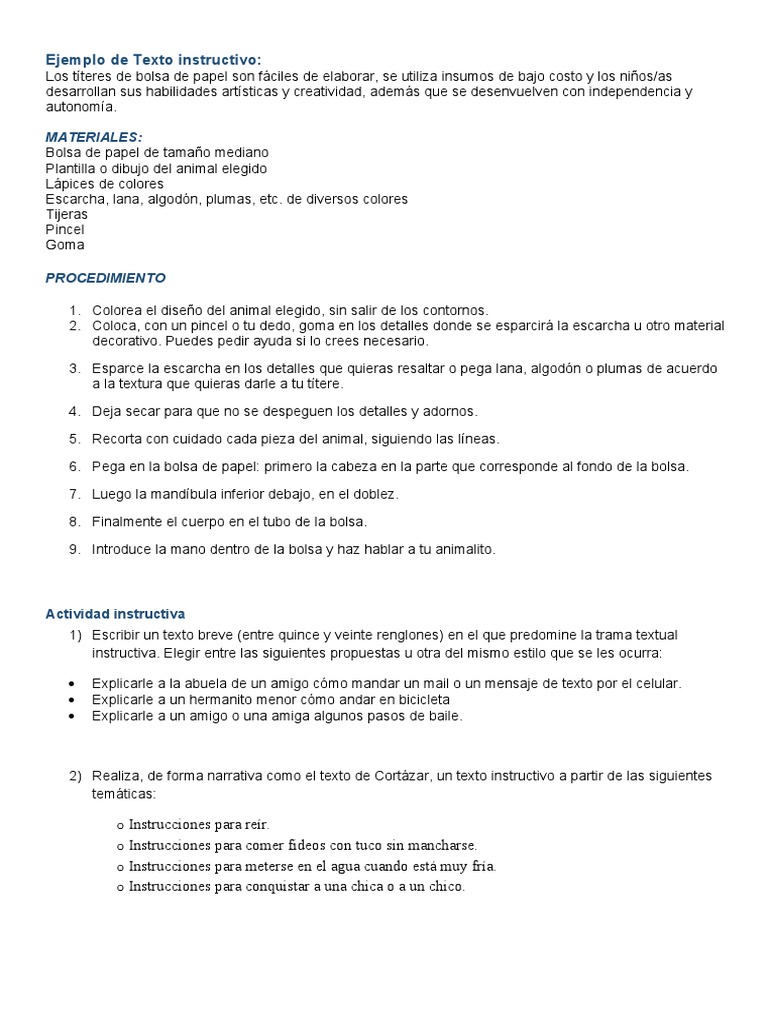 Texto Instructivo 2 | PDF