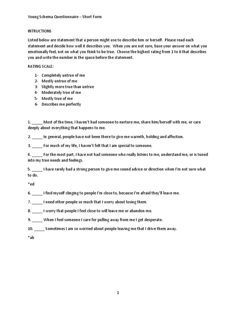 Ysq S2 | PDF | Psychological Concepts | Psychology