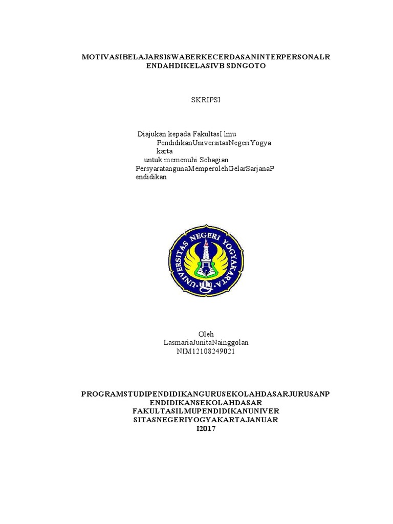 Motivasi Belajar Siswa Kelas IVB SD Ngoto | PDF