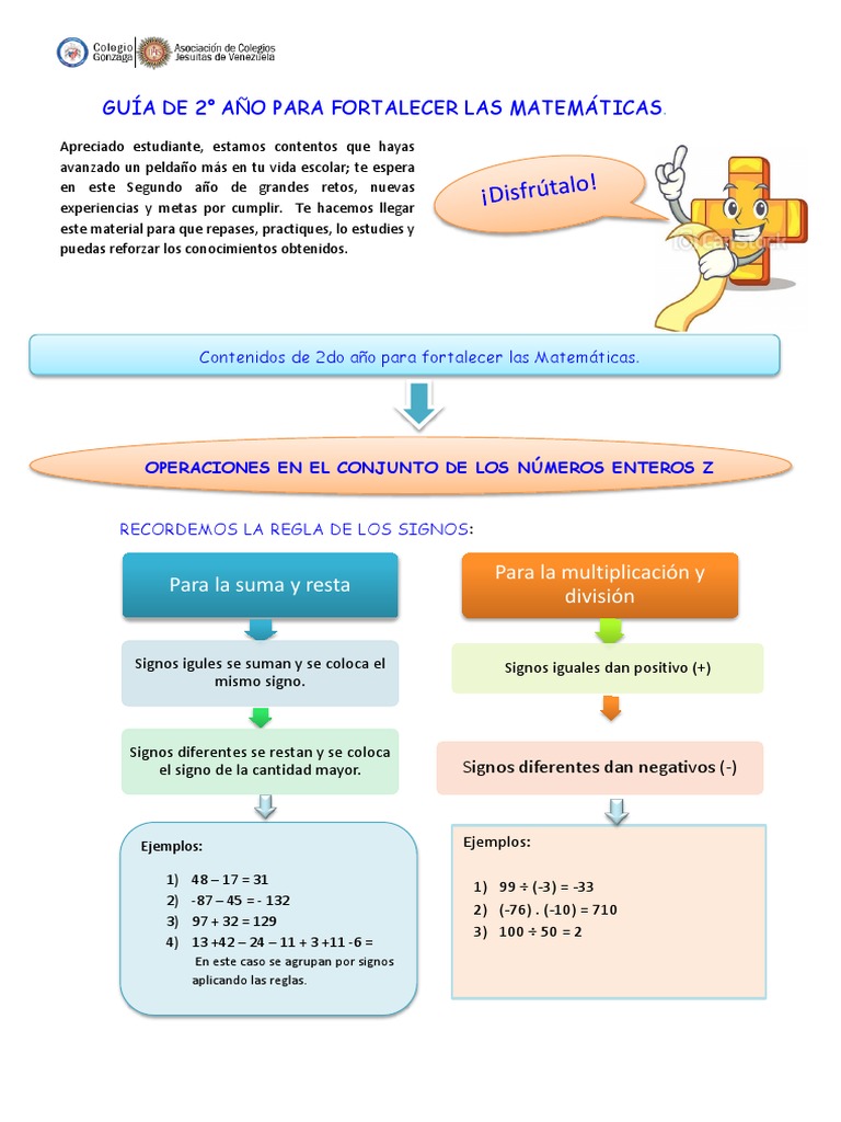 Matemáticas 2do Año | PDF | Exponenciación | Multiplicación
