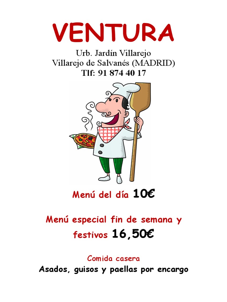 Ventura Carta Pdf Ensalada Pizza