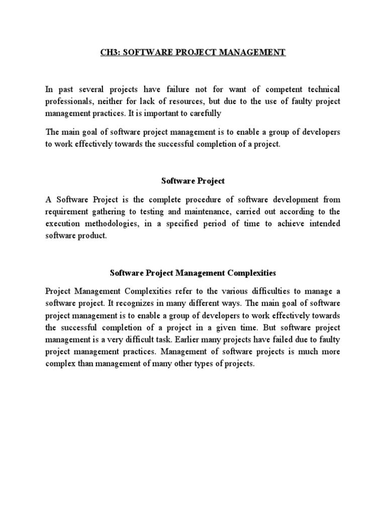 Chapter 3 Software Project Management - Part1 | PDF | Project Management | Computer File