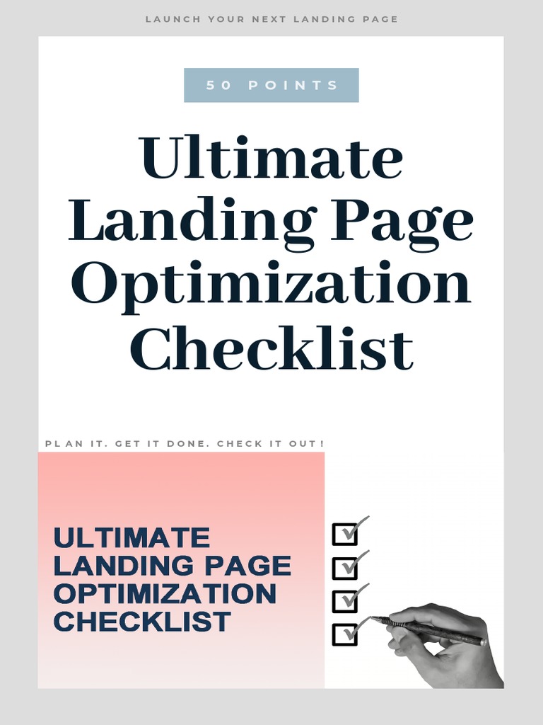 Ultimate Landing Page Optimization Checklist | PDF | Computing | Cyberspace