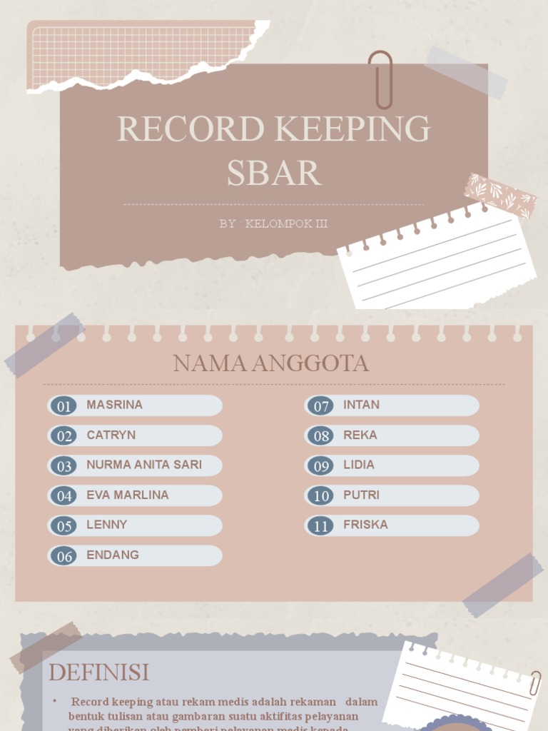 Record Keeping Pdf