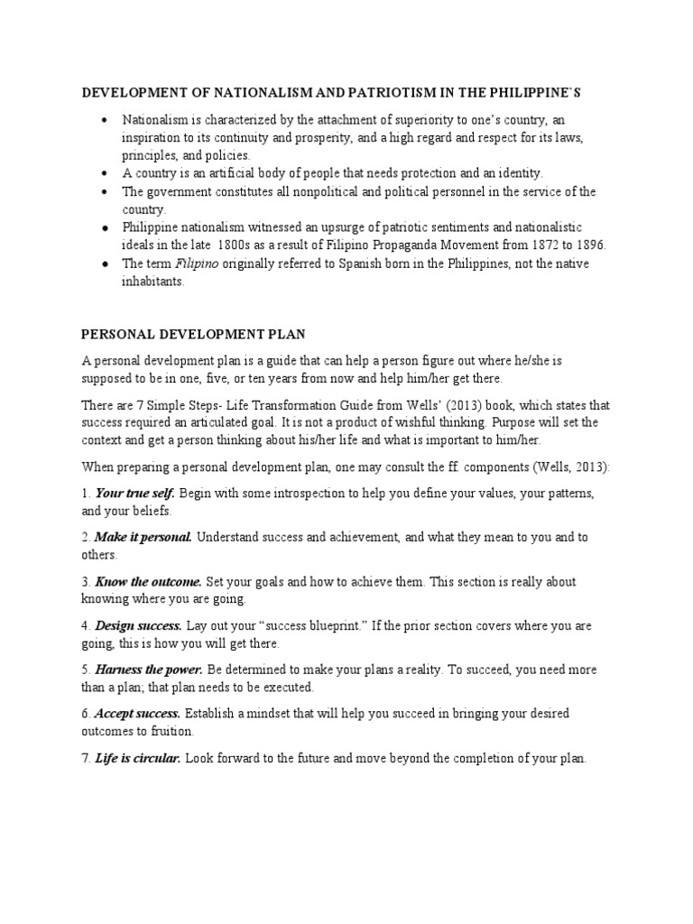 DEVELOPMENT OF NATIONALISM AND PATRIOTISM IN THE PHILIPPINES Summary | PDF