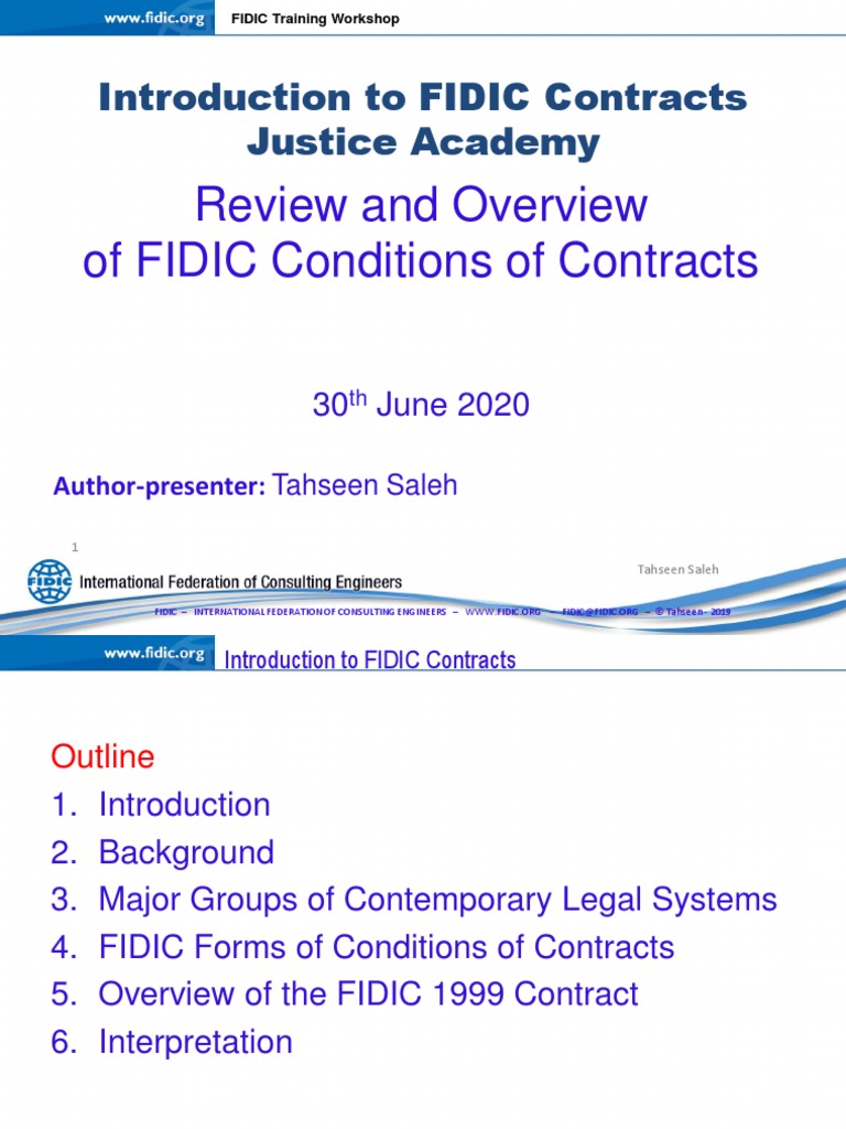 Review and Overview of FIDIC Contracts | PDF | Employment | Subcontractor