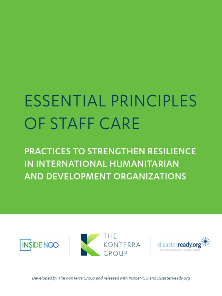 Essential Principles of Staff Care FINAL | PDF | Psychological ...