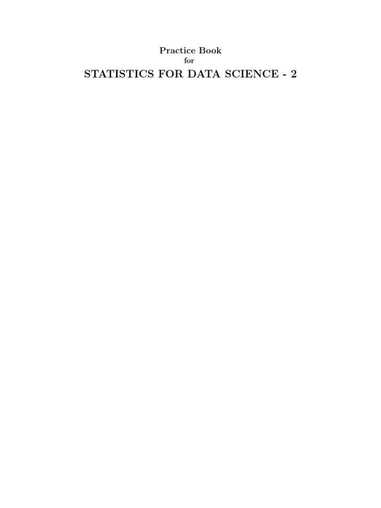 Statistics for Data Science Practice | PDF | Probability Distribution | Probability Theory