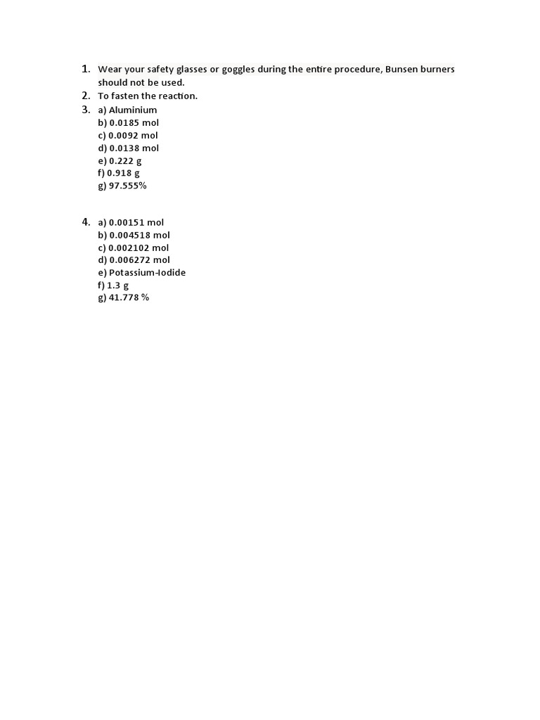 7 Chemistry Lab #1 | PDF