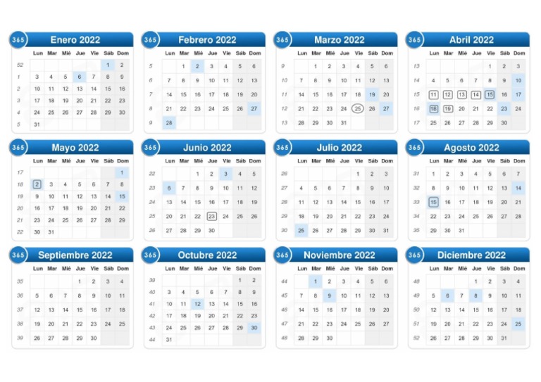 Calendario 2022 | PDF